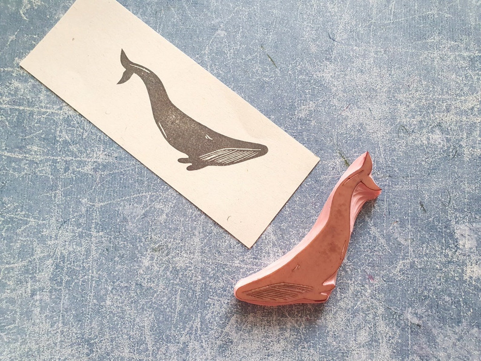 Whale Rubber Stamp for Cardmaking, Ocean Animal Stamp for Scrapbooking ...