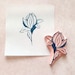 Magnolia Rubber Stamp for Printing on Paper and All Surfaces, Elegant ...