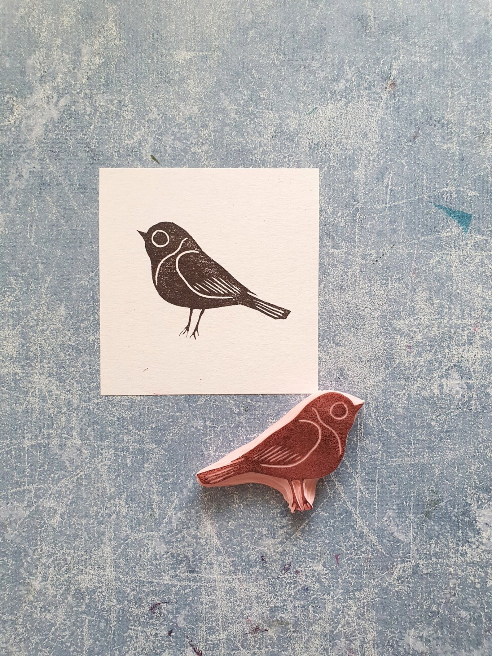 Bird Rubber Stamp for Art Journal, Wild Animal Stamp for Scrapbooking ...