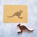 Kangaroo Rubber Stamp for Travelers Journal, Australian Animal Stamp ...