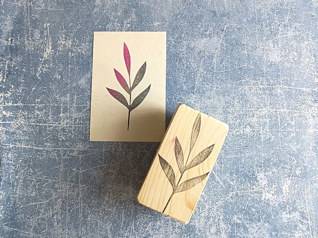 Leaf Rubber Stamp for Handmade Cards, Scrapbooking Leaf Stamp ...