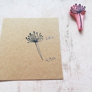 Dandelion Rubber Stamp for Art Journaling, Cardmaking Plant Stamp, Wild ...