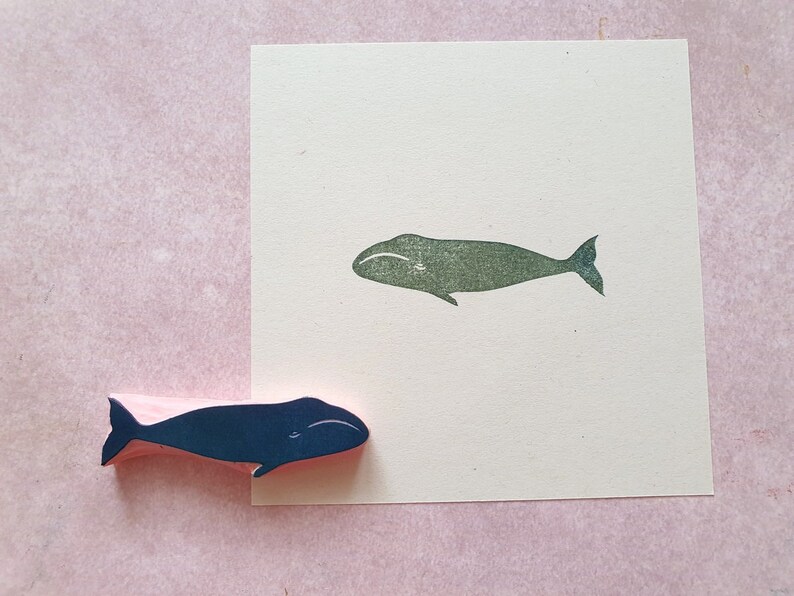 Bowhead whale rubber stamp for traveler journal artctic whale | Etsy