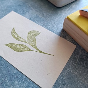 Leaves Rubber Stamp for Cardmaking, Floral Stamp for Svrapbooking ...
