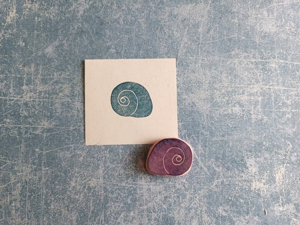 Shell Rubber Stamp for Daily Planner, Ocean Shell Stamp for Creative ...
