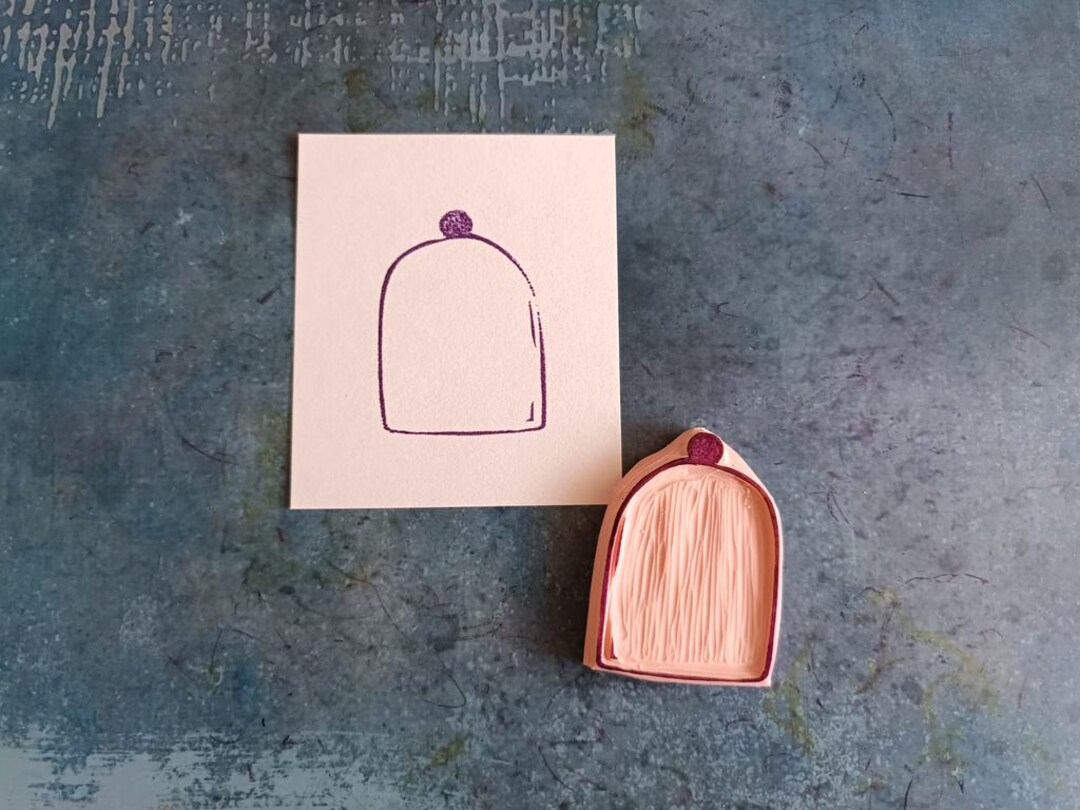 Cloche Bell Jar Stamp, Glass Cloche Stamp, Miniature Glass Dome Stamp ...