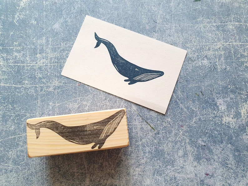 Whale Rubber Stamp for Cardmaking, Ocean Animal Stamp for Scrapbooking ...