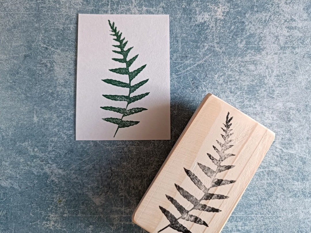 Fern Rubber Stamp, Wildlife Plant Ephemera, Clay Printing, Daily ...