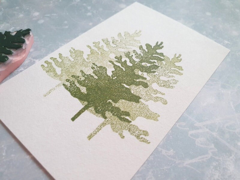 Tree Rubber Stamp Fo Christmas Wishes, December Daily Journaling Stamp ...