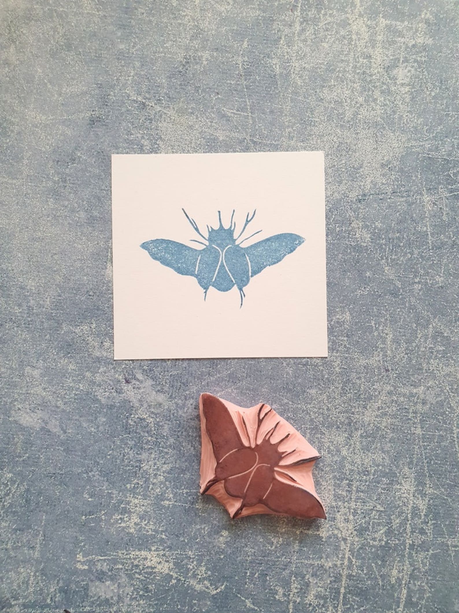 Luna Moth Rubber Stamp for Junk Journal, Entomology Stamp for ...