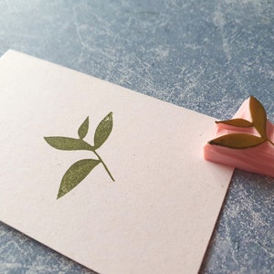 Green Tea Leaf Rubber Stamp, Herbal Leave Stamp, Bullet Journal ...