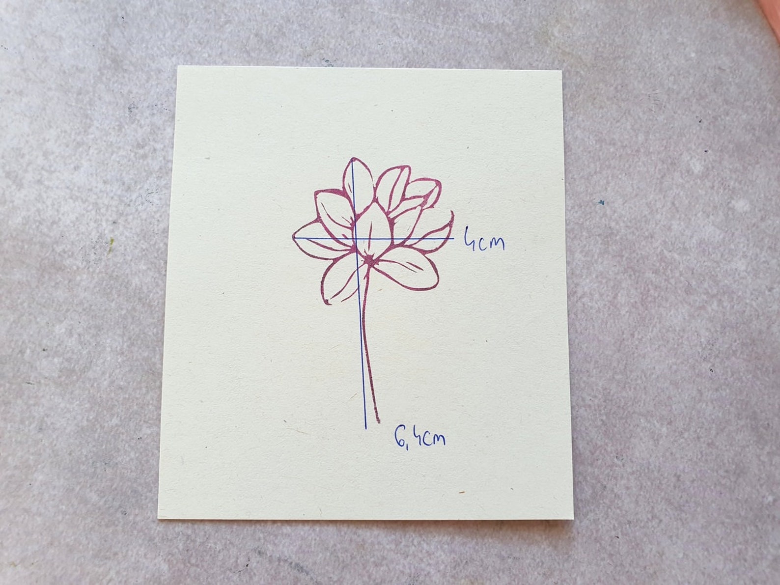 Flower Rubber Stamp for Cardmaking Orchid Stamp for - Etsy