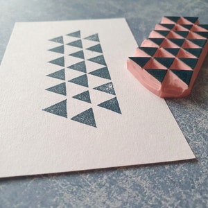 Triangles Rubber Stamp for Art Journal, Texture Background Stamp ...