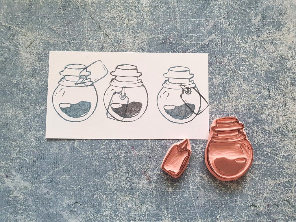 Poison Bottle Rubber Stamp Set, Spooky Stamp for Bullet Journal ...