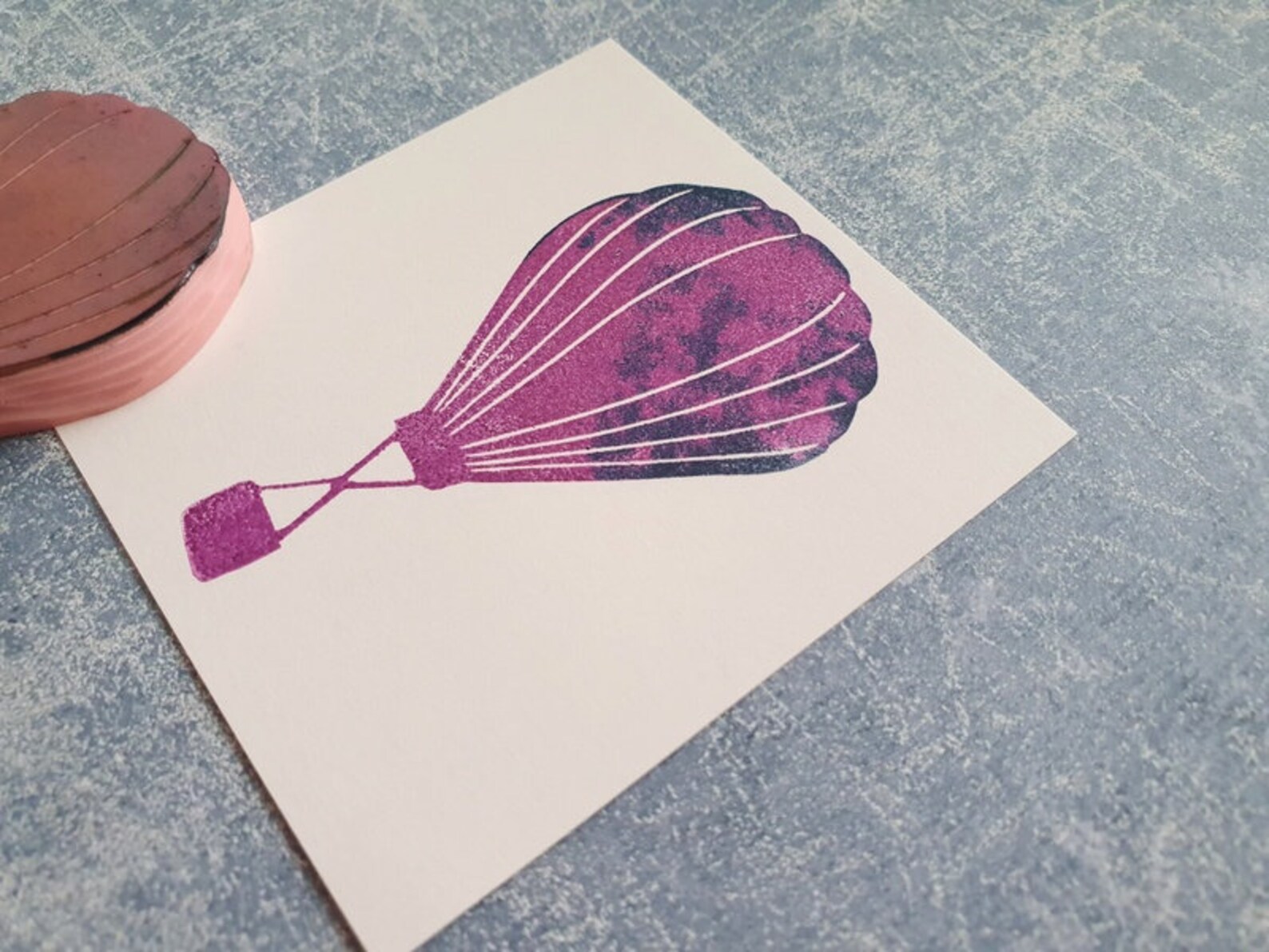 Hot Air Balloon Rubber Stamp for Scrapbooking Happy Birthday - Etsy
