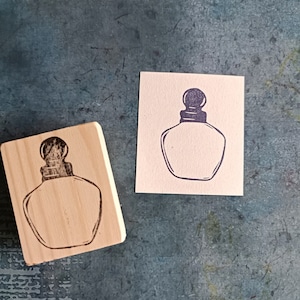 Perfume Bottle Rubber Stamp, Fragrance Bottle Stamp for Journaling ...