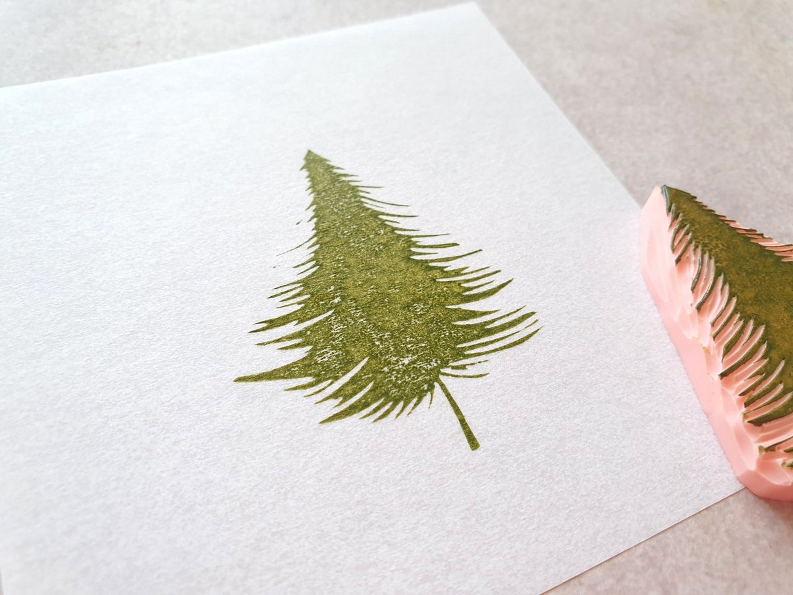 Christmas Tree Rubber Stamp for Winter Wishes, Forest Plant Stamp for ...