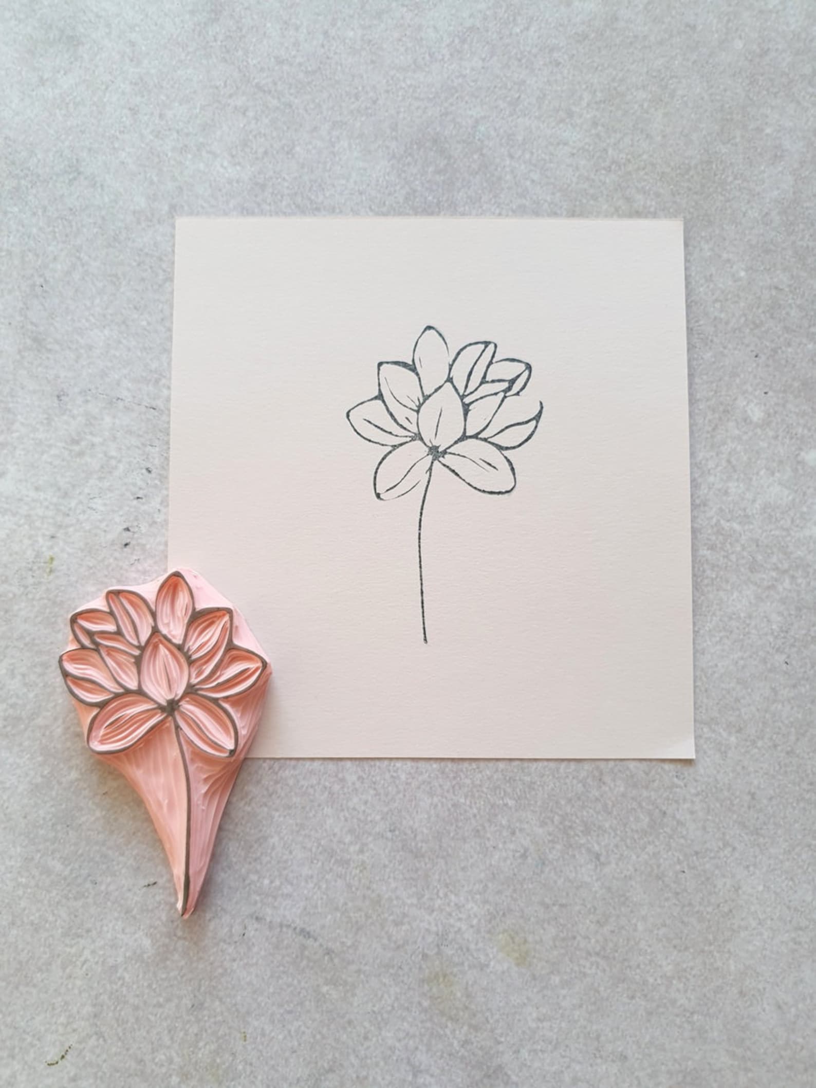 Flower Rubber Stamp for Cardmaking Orchid Stamp for - Etsy