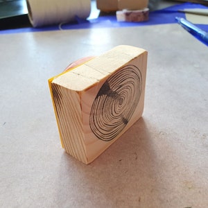Tree Ring Rubber Stamp for Scrapbooking, Woodgrain Stamp for Bullet ...
