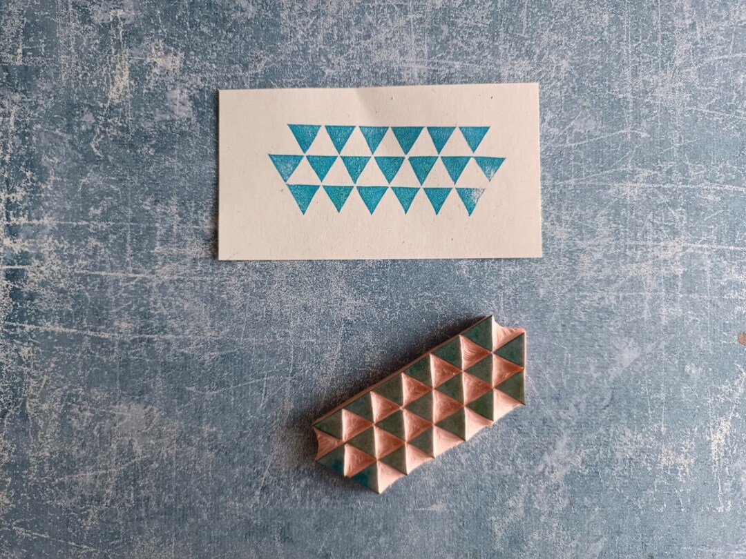 Triangles Rubber Stamp for Art Journal, Texture Background Stamp ...