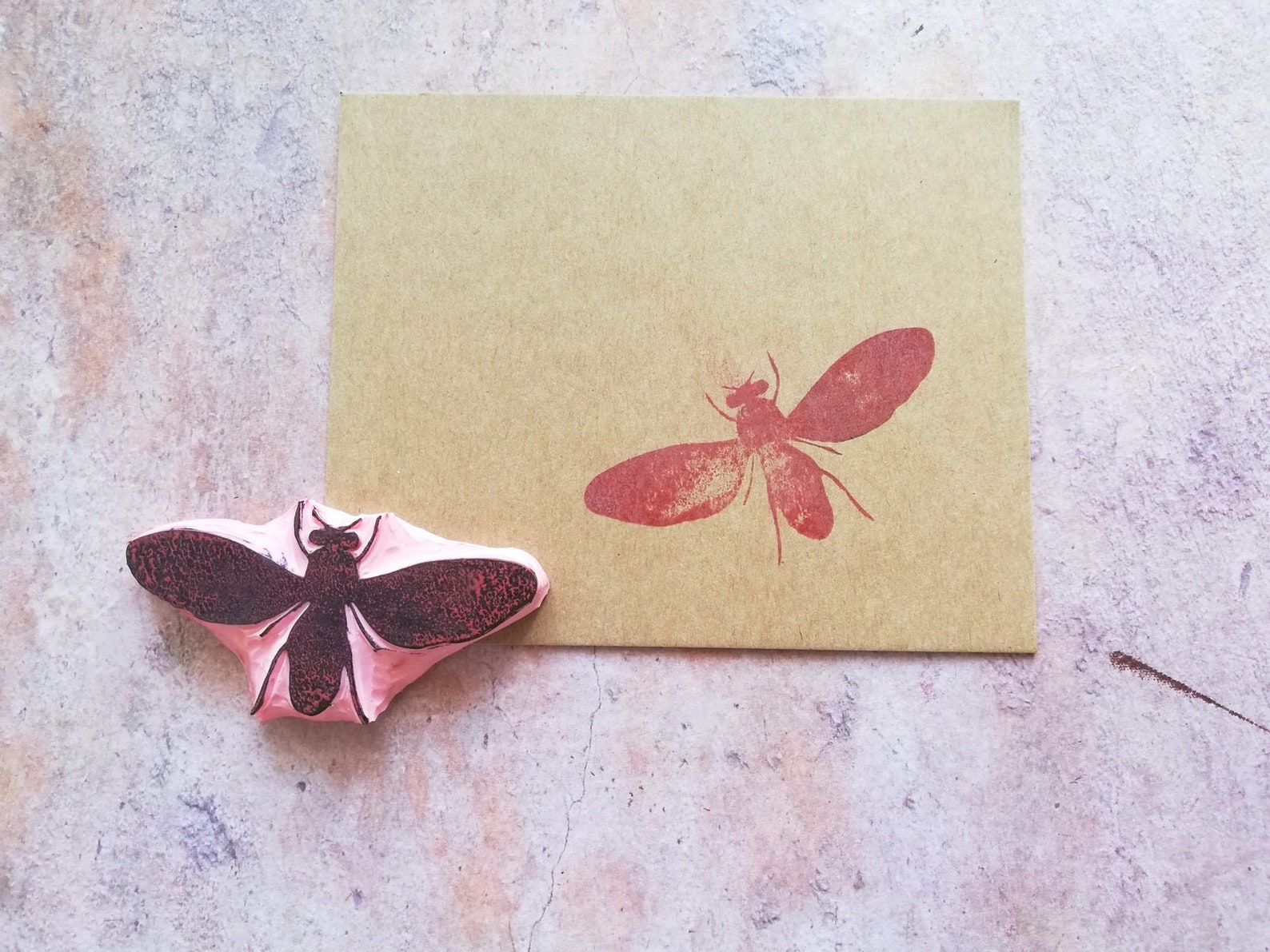 Luna Moth Rubber Stamp for Scrapbooking Art Journal Stamp | Etsy