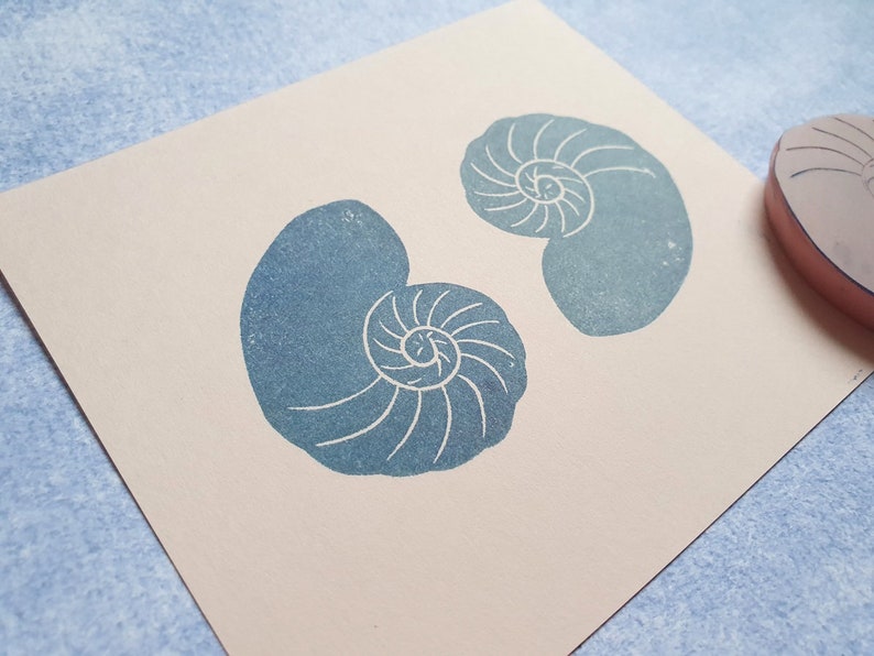 Shell Rubber Stamp for Daily Planner Ocean Shell Stamp for | Etsy