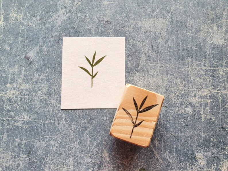 Tea Leaf Rubber Stamp Botanical Leave Stampparty Favors - Etsy