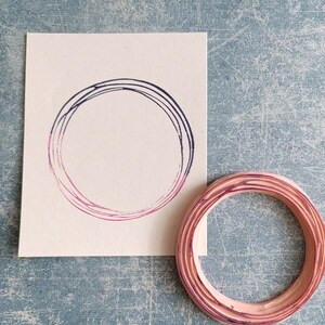 Rings Rubber Stamp for Bullet Journal, Circle Shape Stamp, Cardmaking ...