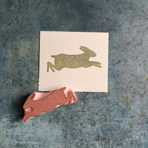 Rabbit Stamp for Craft Lovers, Hare Stamp for Artistic Easter Cards ...