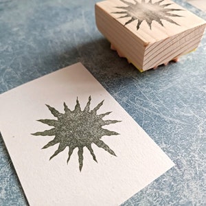 Sun Rubber Stamp for Bullet Journal, Sunshine Stamp for Snail Mail ...