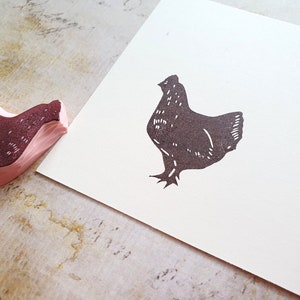 Chicken rubber stamp for scrapbooking Farm animal stamp for | Etsy