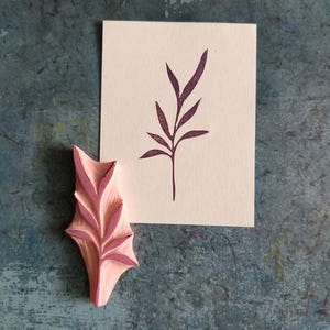 Leaf Stamp for Crafters, Minimalist Leaf Stamp for Journals, Artistic ...