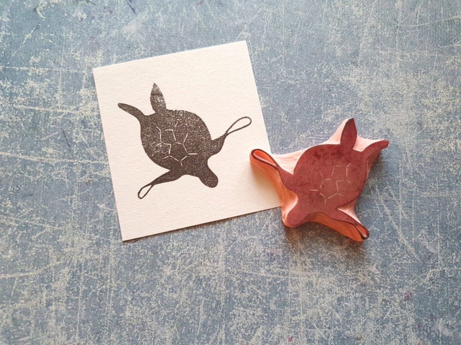 Turtle Rubber Stamp for Journaling Sea Life Stamp for - Etsy