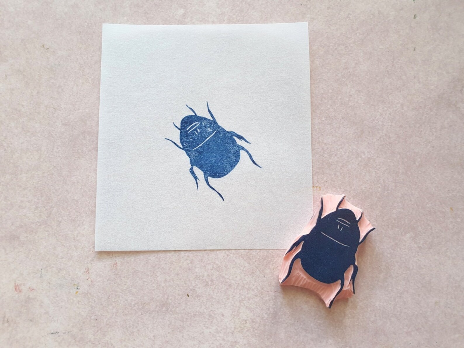 Beetle Rubber Stamp for Mixed Media Journal, Vintage Bug Stamp, Wild ...