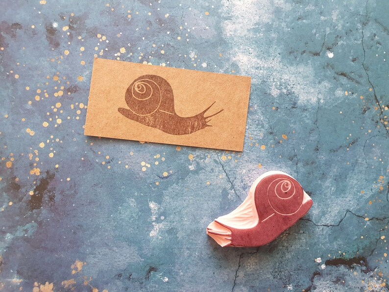 Snail Rubber Stamp Letter Writting Decorative Embellishment - Etsy