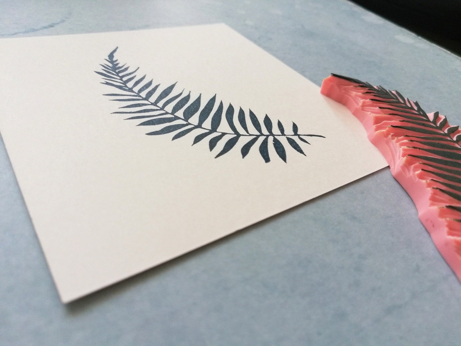 Leaf Rubber Stamp, Autumn Leave Stamp for Art Journal, Forest Plant ...