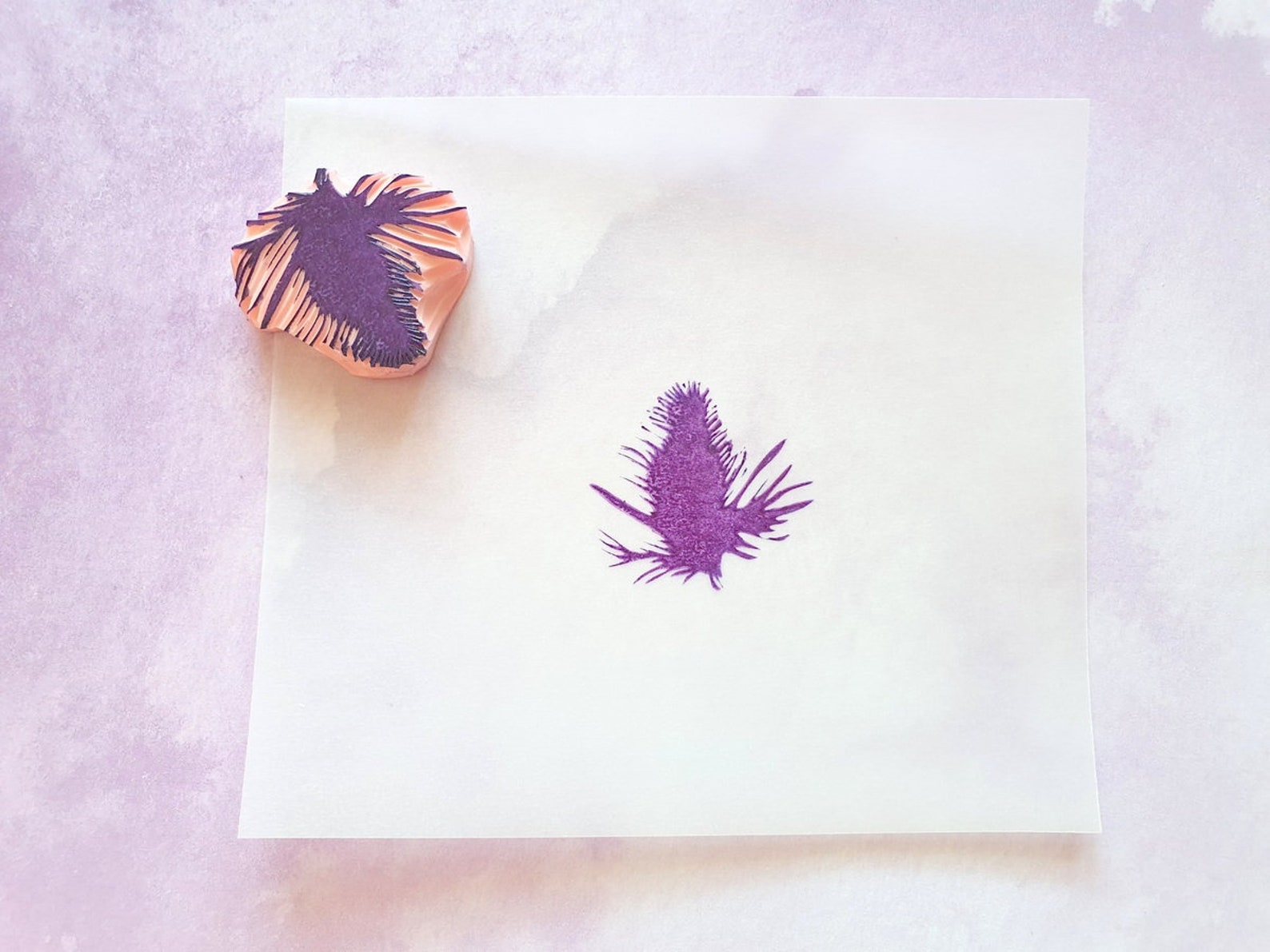 Thistle Rubber Stamp for Botanical Journal, Wild Flower Decor Stamp ...