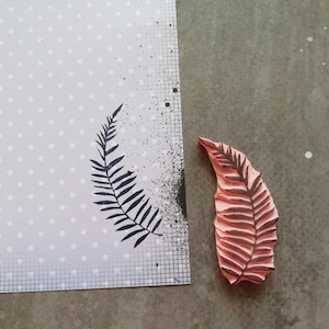 Leaf Rubber Stamp, Autumn Leave Stamp for Art Journal, Forest Plant ...