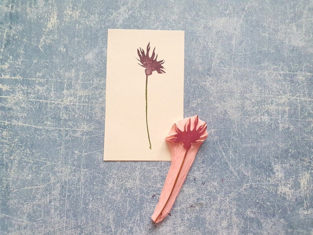 Cornflower Rubber Stamp for Cardmaking, Cornflower Stamp for Junk ...