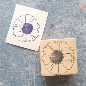Blossom Flower Rubber Stamp for Cardmaking, Floral Stamp for Coloring ...