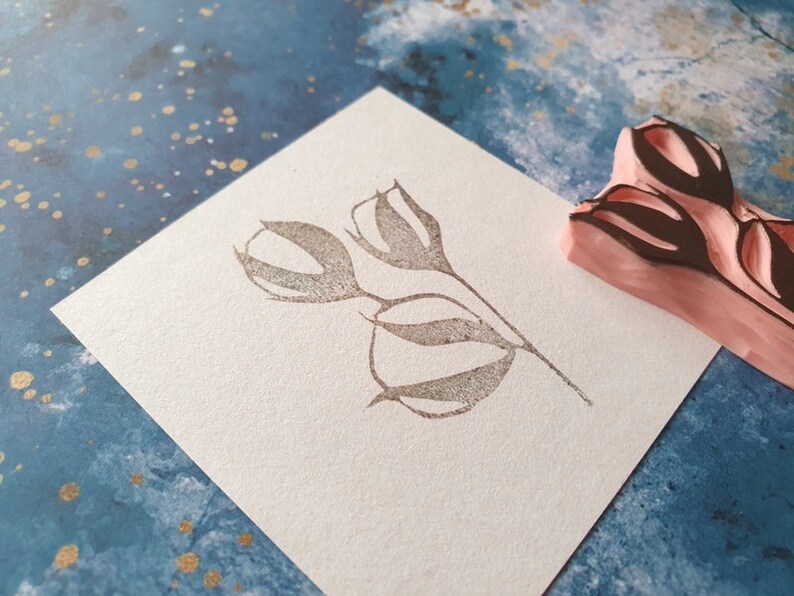 Cotton Rubber Stamp for Printing on Fabric Organic Stamp for - Etsy