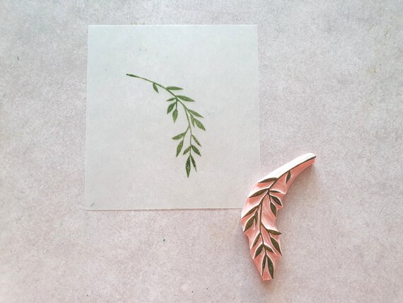 Twig rubber stamp for wreath printing country wedding branch | Etsy