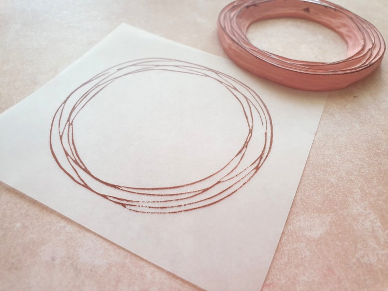 Rings rubber stamp for bullet journal circle shape stamp | Etsy
