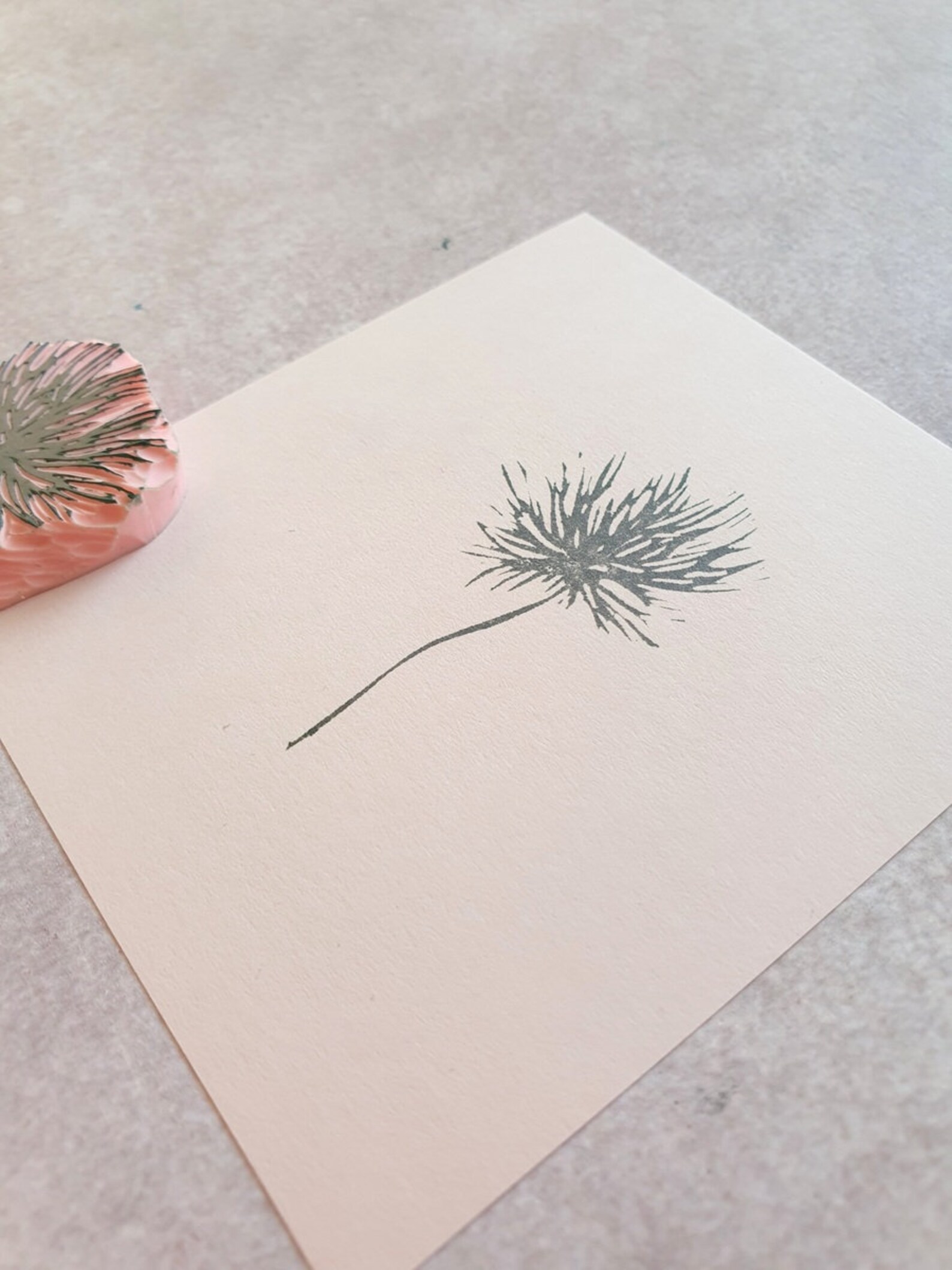 Dandelion Rubber Stamp for Scrapbooking Wild Flower Stamp for | Etsy