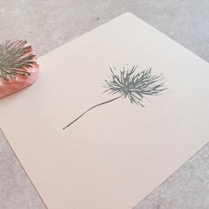 Dandelion Rubber Stamp for Scrapbooking Wild Flower Stamp for | Etsy