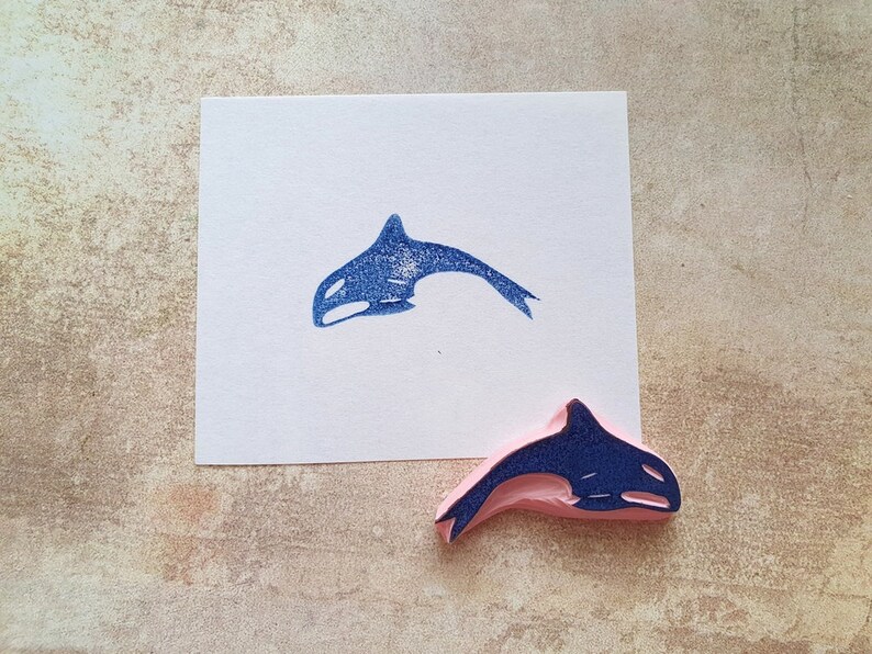 Dolphin Rubber Stamp for Bullet Journal, Whale Animal Stam for ...