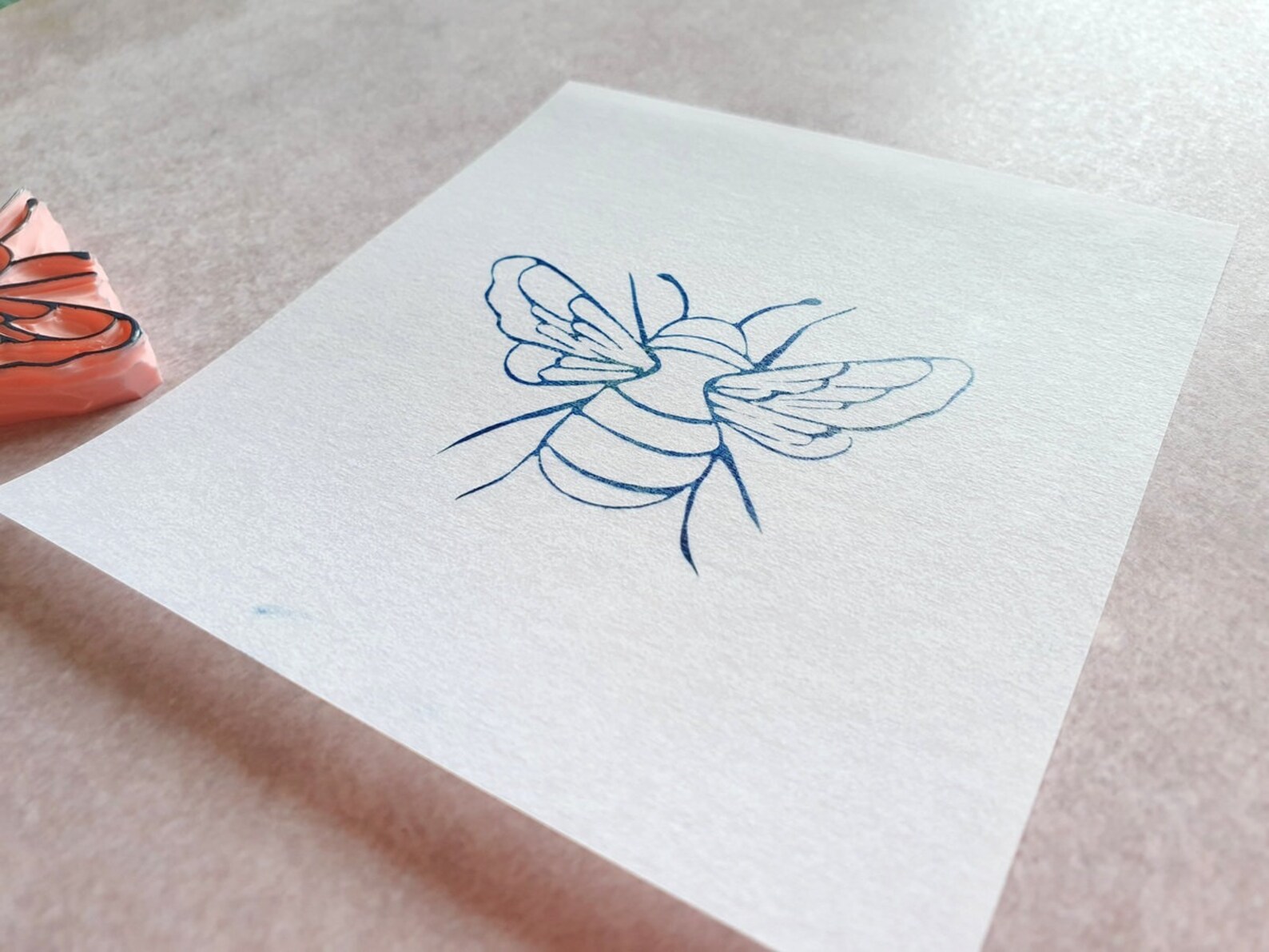 Bee Rubber Stamp Cardmaking Insect Stamp Bug Embellishment - Etsy