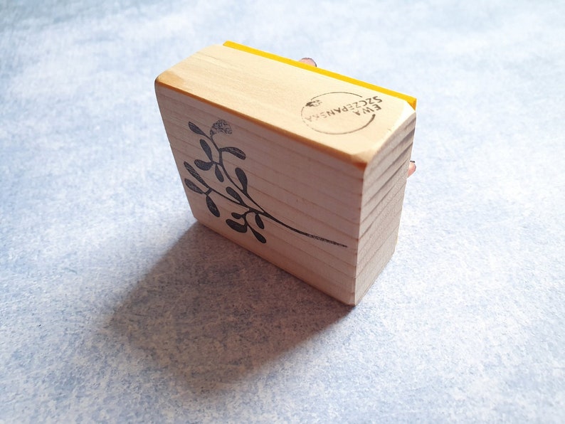 Mistletoe rubber stamp for Christmas greeting cards wild twig | Etsy