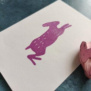 Rabbit Stamp for Craft Lovers, Hare Stamp for Artistic Easter Cards ...