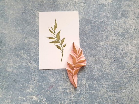 Leaf Rubber Stamp for Journaling Decorative Stamp for - Etsy